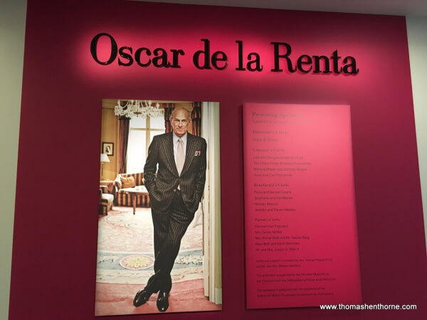 Oscar de la Renta de Young Retrospective - Thomas Henthorne