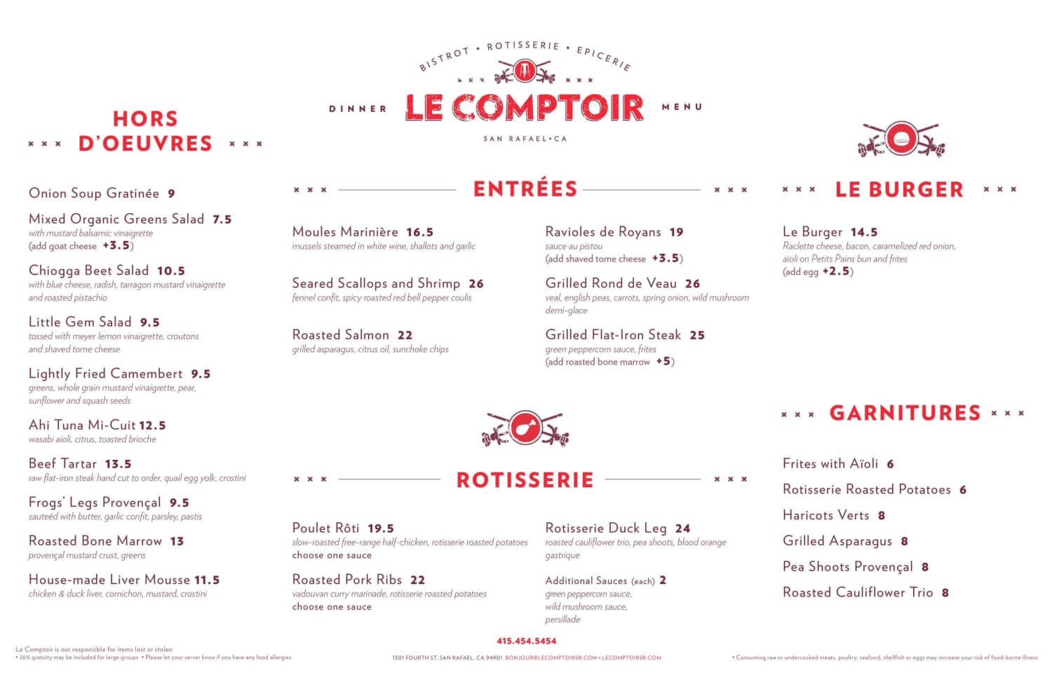 Le Comptoir French Bistro Review | San Rafael | Marin County Dining